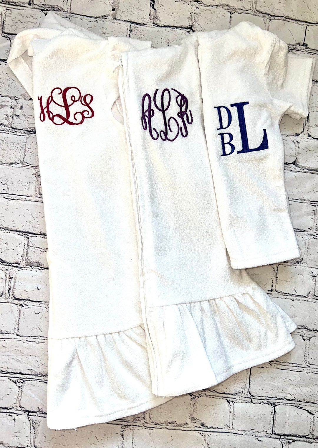 Personalized Swimsuit Cover-up, Boys and Girls, Monogrammed, White ...
