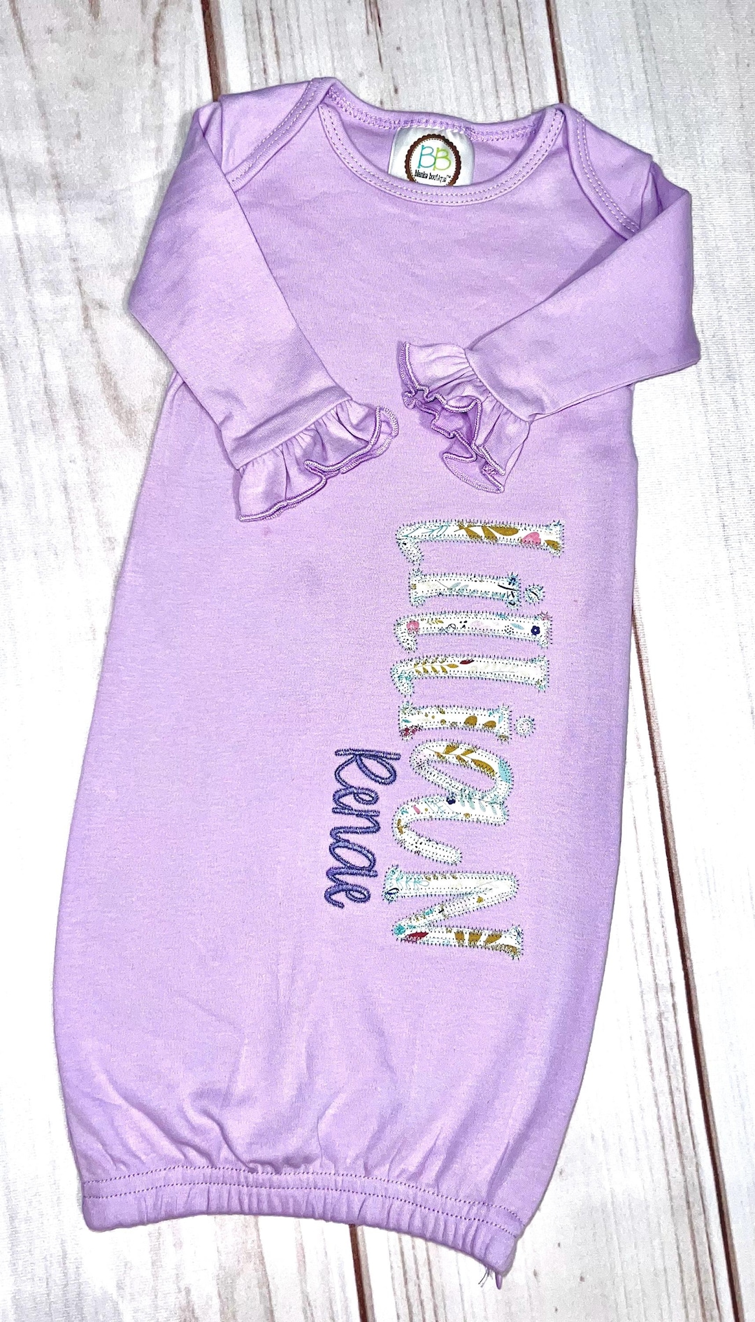 Embroidered Infant Gown, Personalized, Baby Girl - Etsy