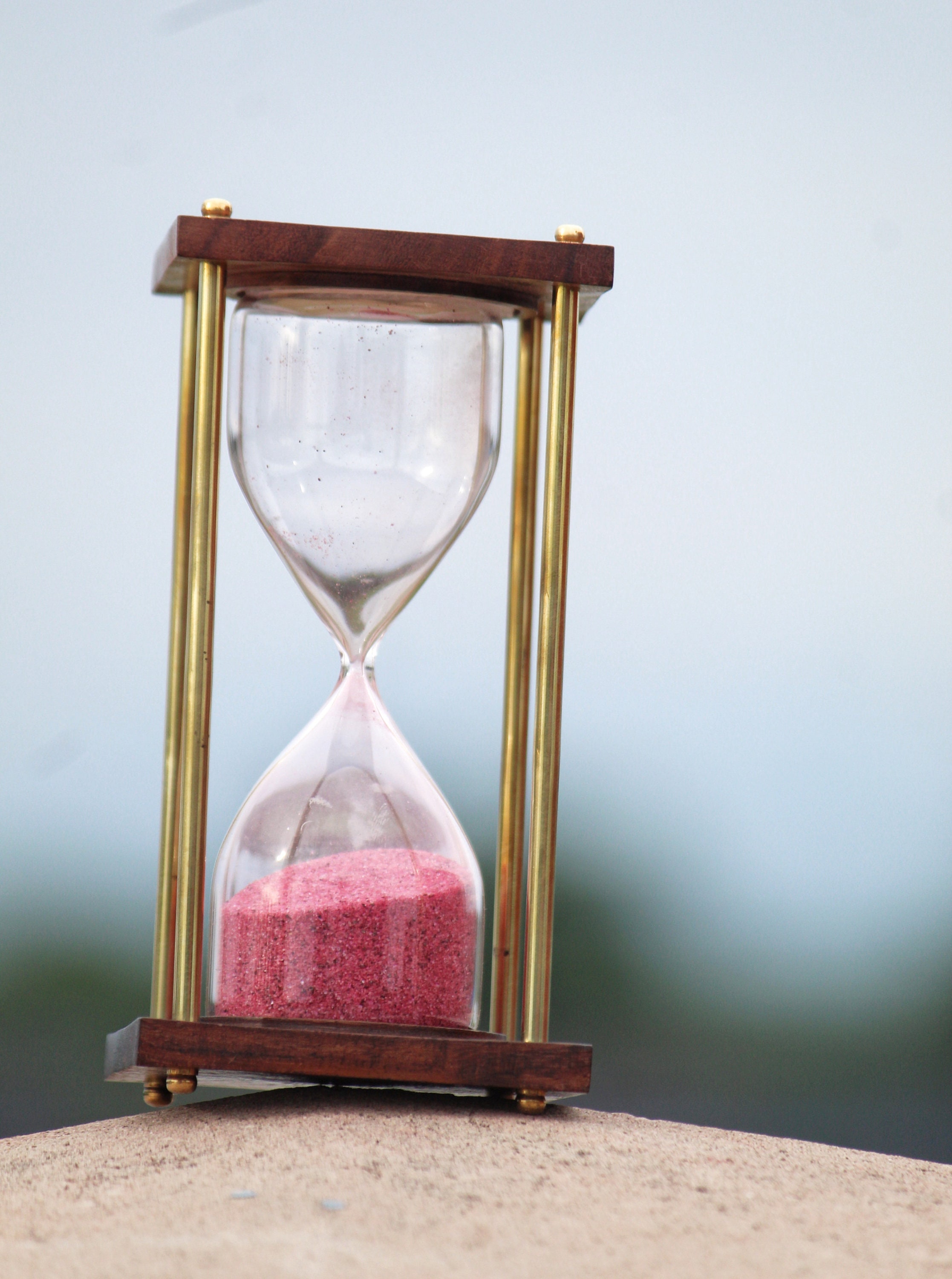 Personalized Wooden Fillable Hourglass, Vintage Ceremony, Unity Sand, Wedding Gift, Anniversary ...