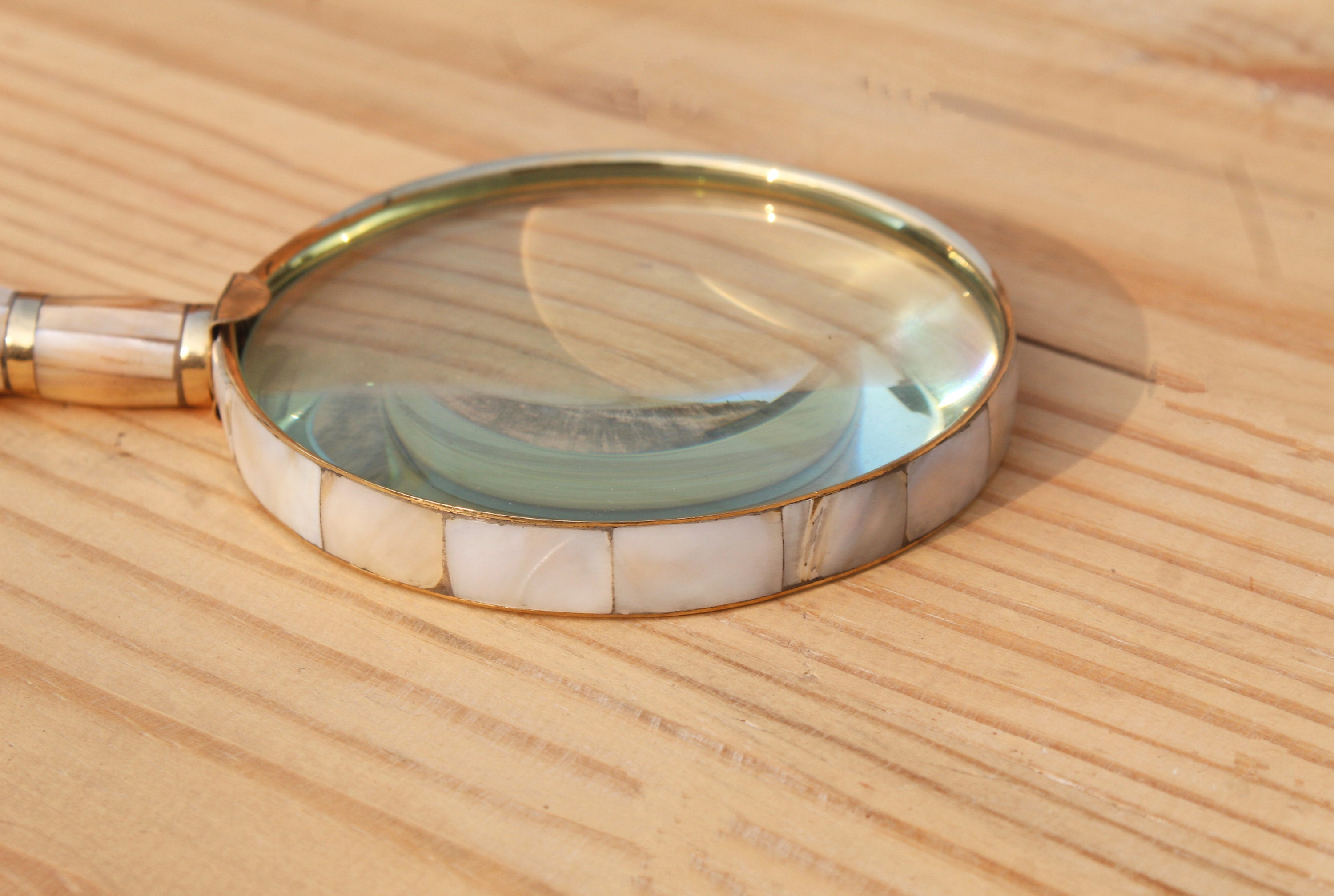 Brass Vintage Handheld Magnifier Reading Magnifying Glass - Etsy