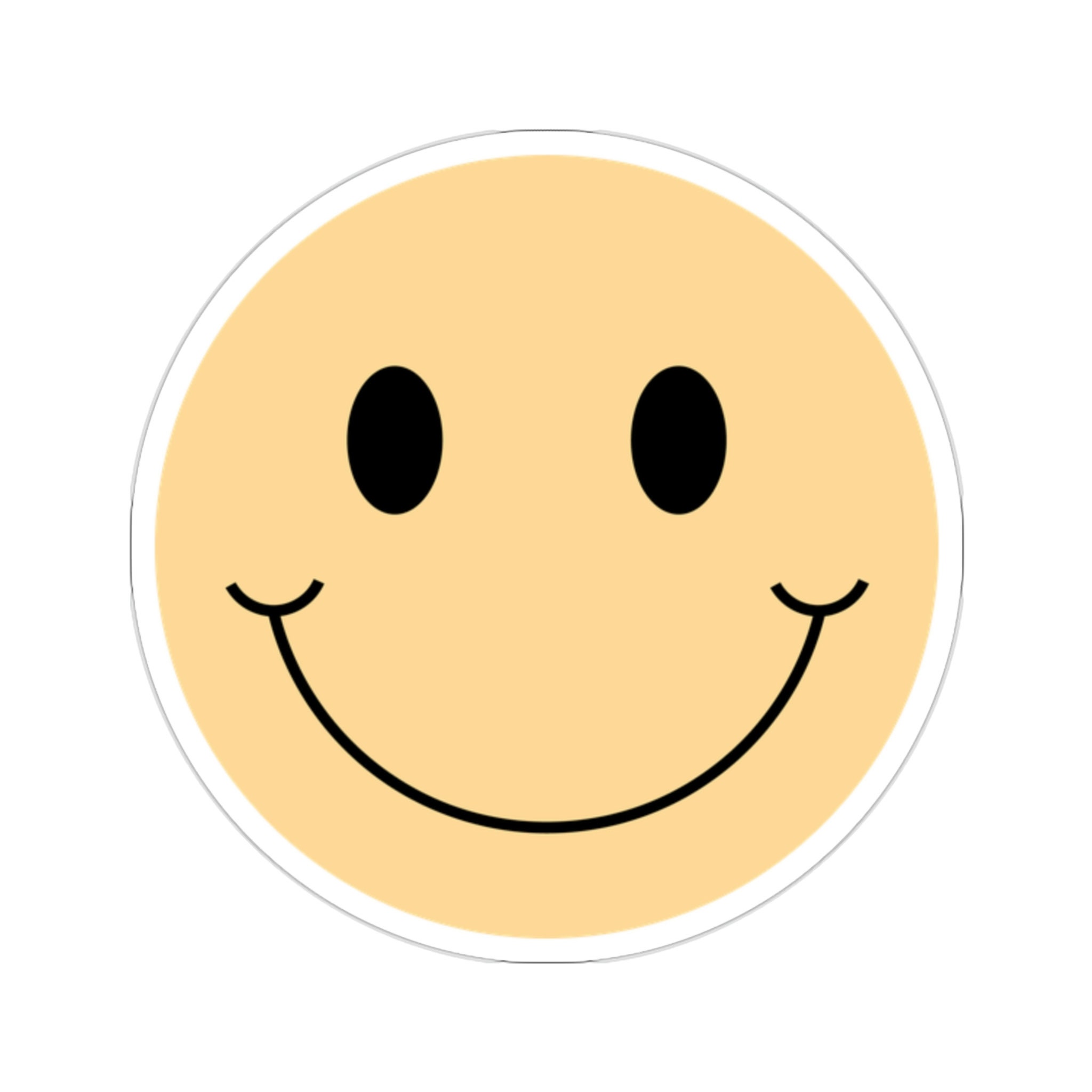 Happy Face Sticker - Etsy