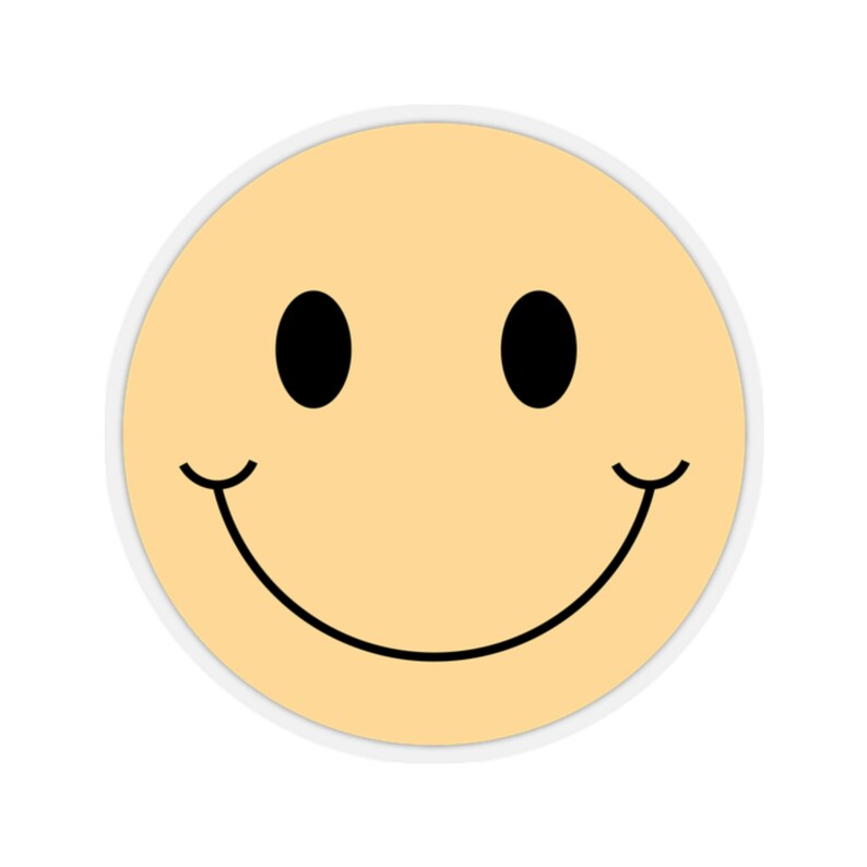 Happy Face Sticker - Etsy