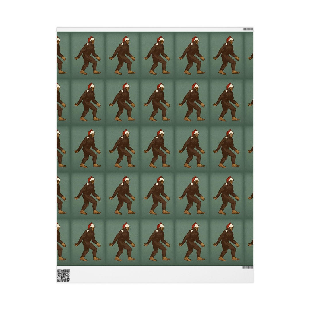 Santa Big Foot Wrapping Paper - Etsy