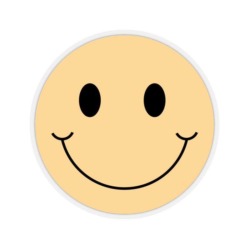 Happy Face Sticker - Etsy