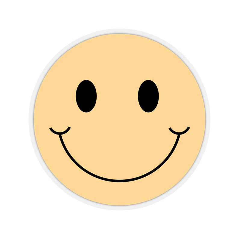Happy Face Sticker - Etsy