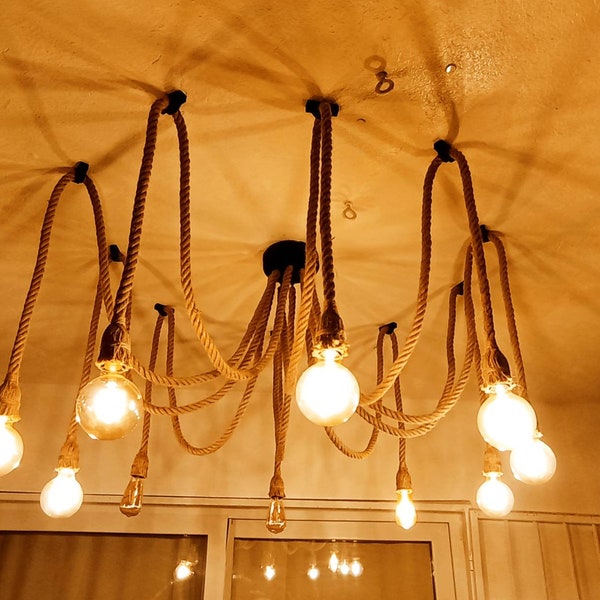 Rope Chandelier - Etsy