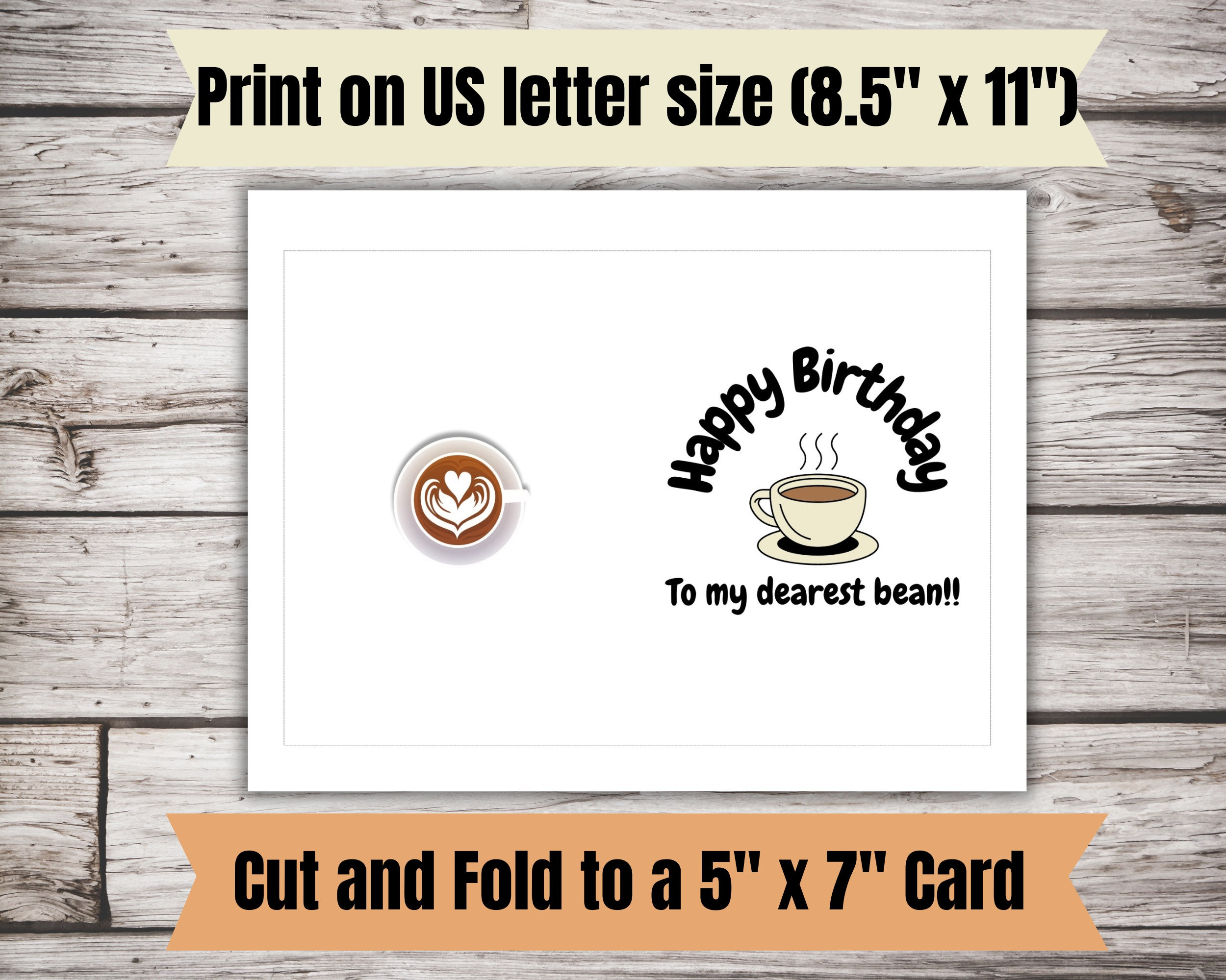 Funny Coffee Lovers Birthday Card | Printable Coffee Theme Card - Etsy