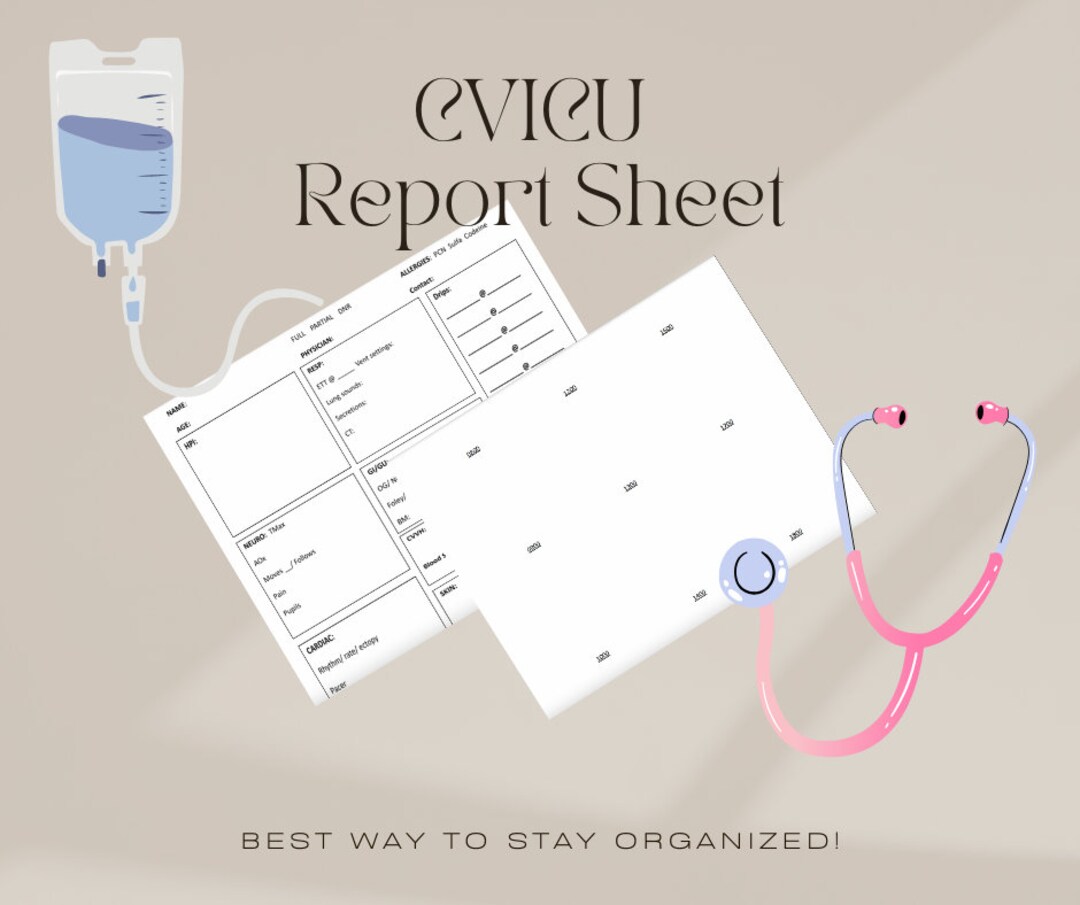 CVICU Report Sheet - Etsy