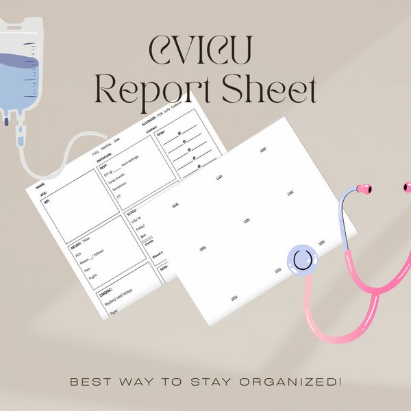 Report Sheet Cvicu - Etsy