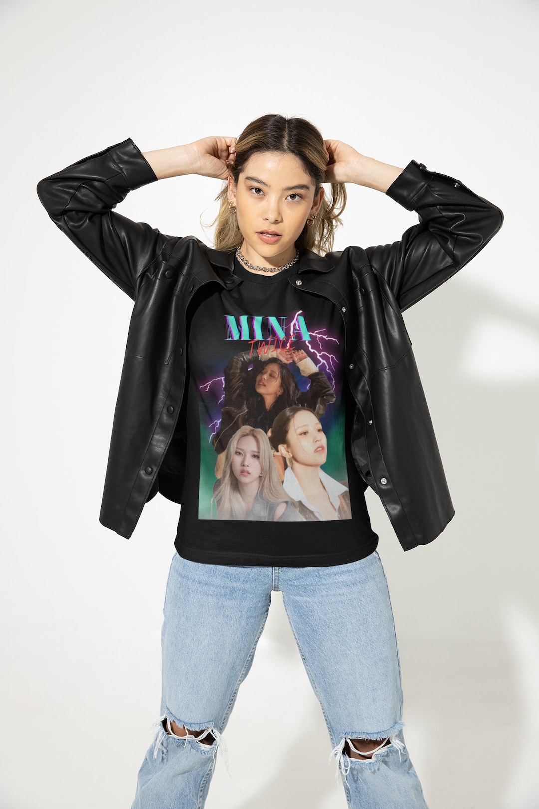 Twice Mina 90s Style Vintage Collage Shirt - Etsy