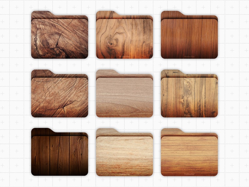 Wood Elegance / Mac Folder Icons, Desktop Icons, Macbook, Apple, Macos ...