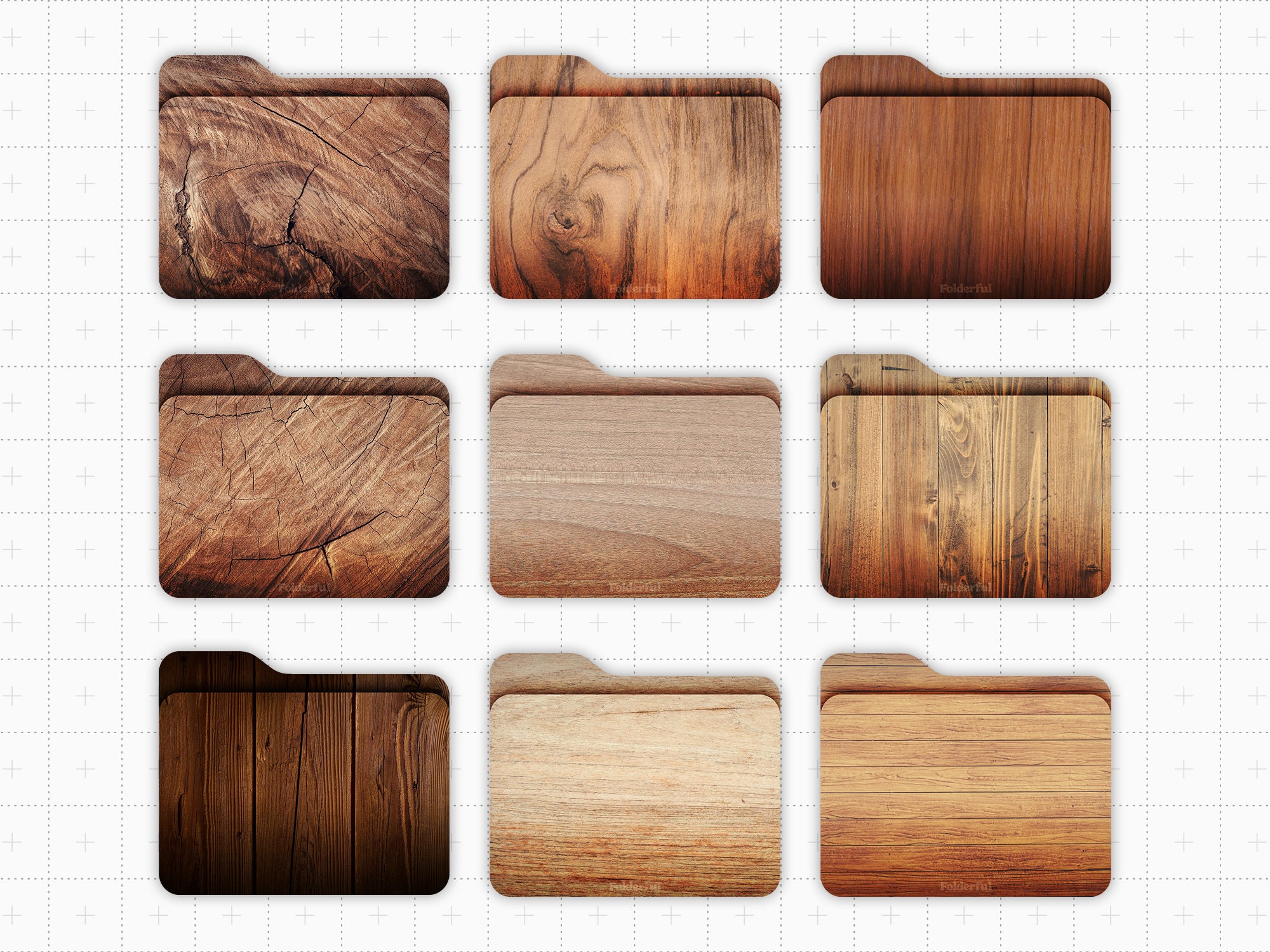 Wood Elegance / Mac Folder Icons, Desktop Icons, Macbook, Apple, Macos ...