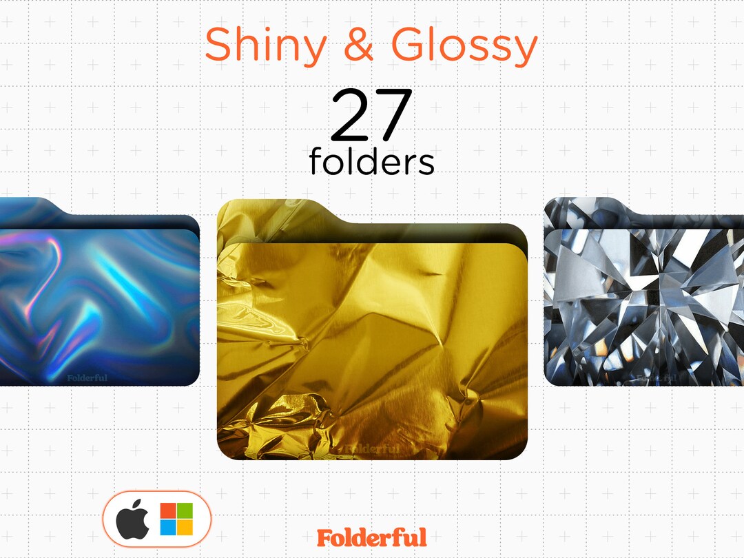 Shiny and Glossy / Mac Folder Icons, Desktop Icons, Macbook, Apple, OS ...