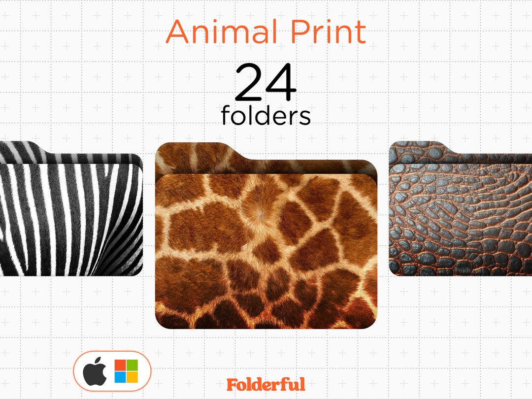 Animal Print / Mac Folder Icons, Desktop Icons, Macbook, Apple, Macos ...