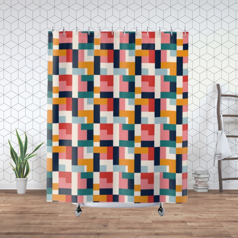 Colorblock Curtains - Etsy