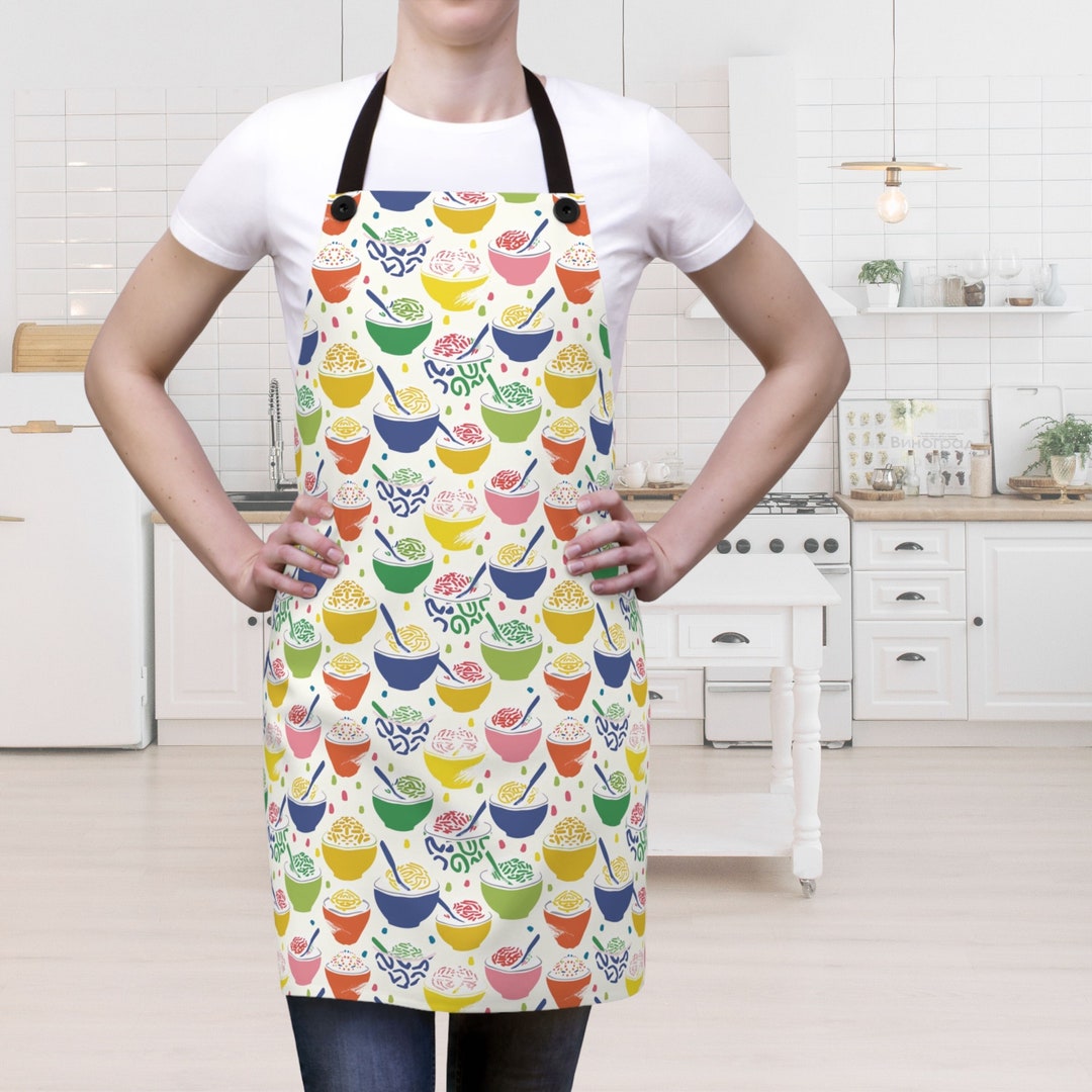 Bingsoo Apron With Detachable Straps, Colorful Bowls of Shave Ice ...
