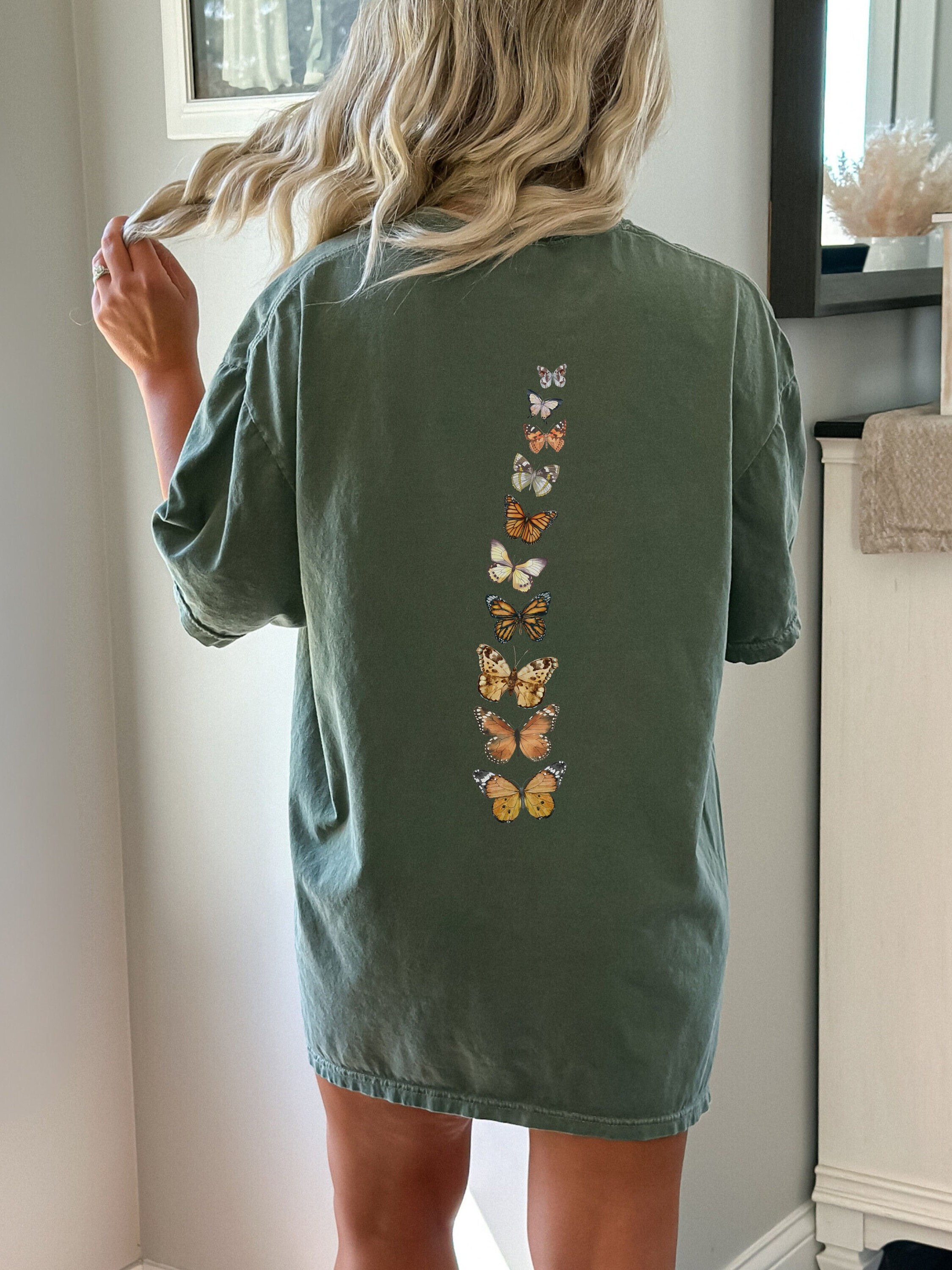 Comfort Colors Butterfly Dreams T-shirt Back Design, Line of ...