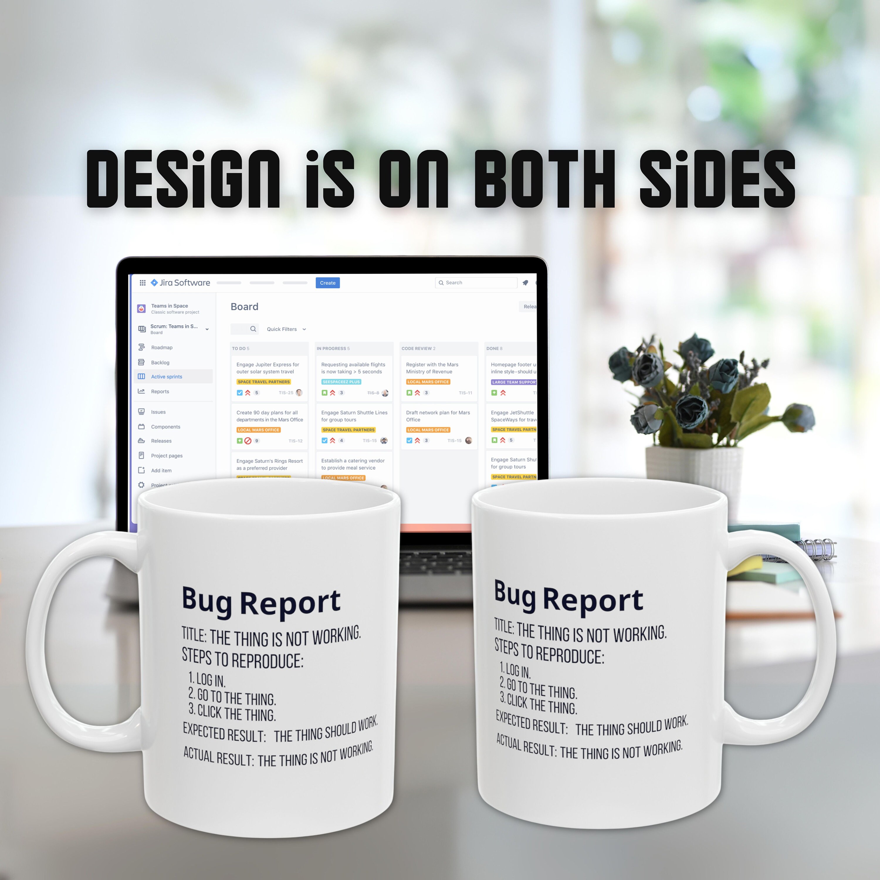Bug Report Mug, the Thing is Not Working Coffee Cup, Funny Gag Gift for ...