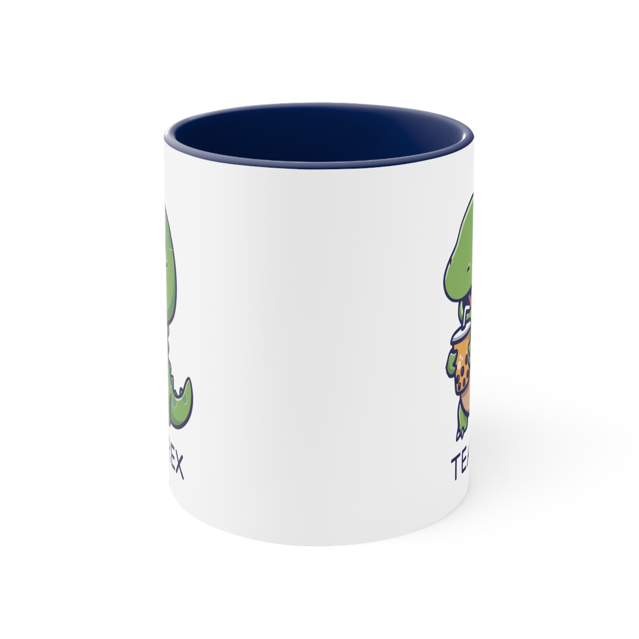 Tea-rex Accent Mug, Cute Dino Milk Tea Cup, Gift for T-rex or Dinosaur ...