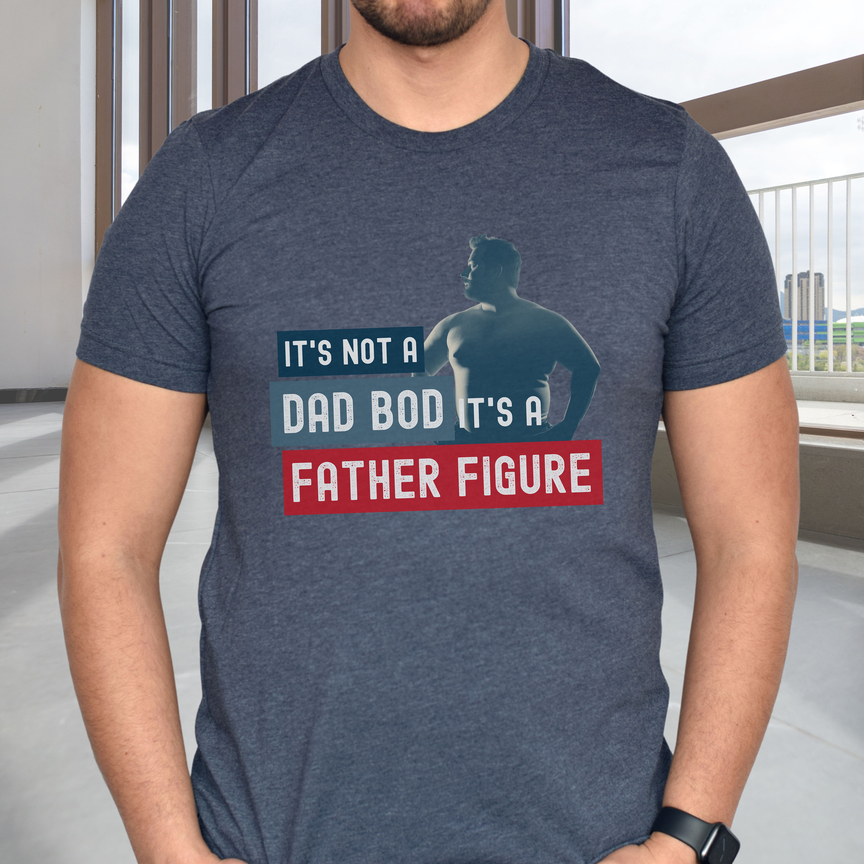 Funny Dad Bod Father Figure T-shirt 100% Premium Airlume Combed and ...