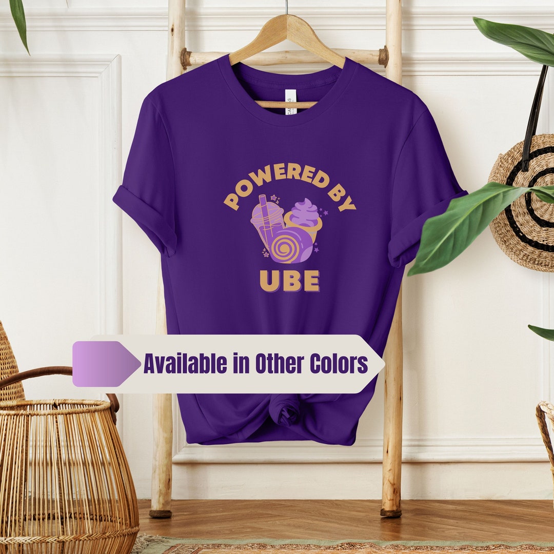 Powered by Ube T-shirt, Features Popular Purple Yam Roll, Boba Drink ...