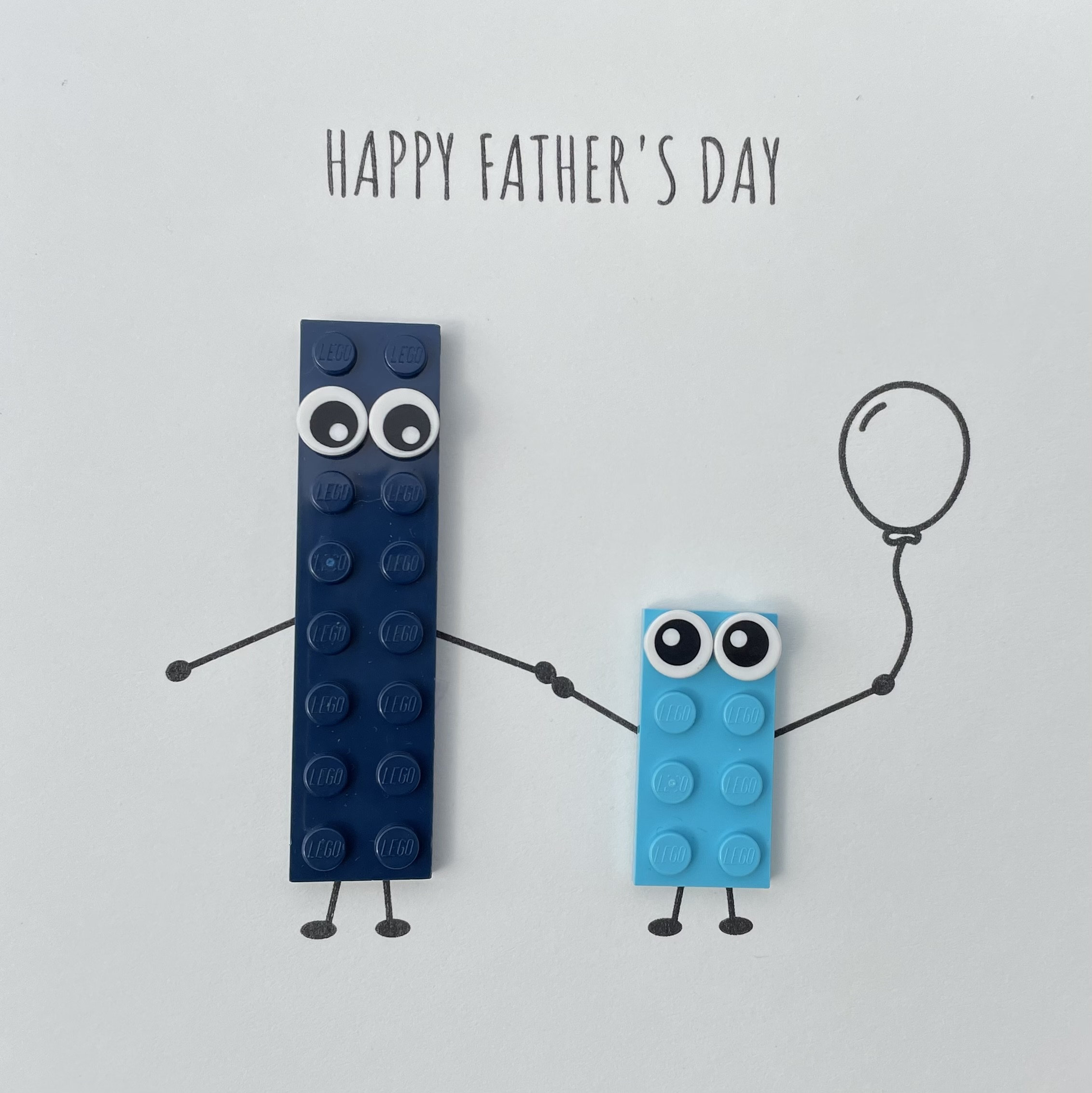 Father's Day Card Featuring Genuine LEGO Pieces, LEGO Card, Fathers Day ...