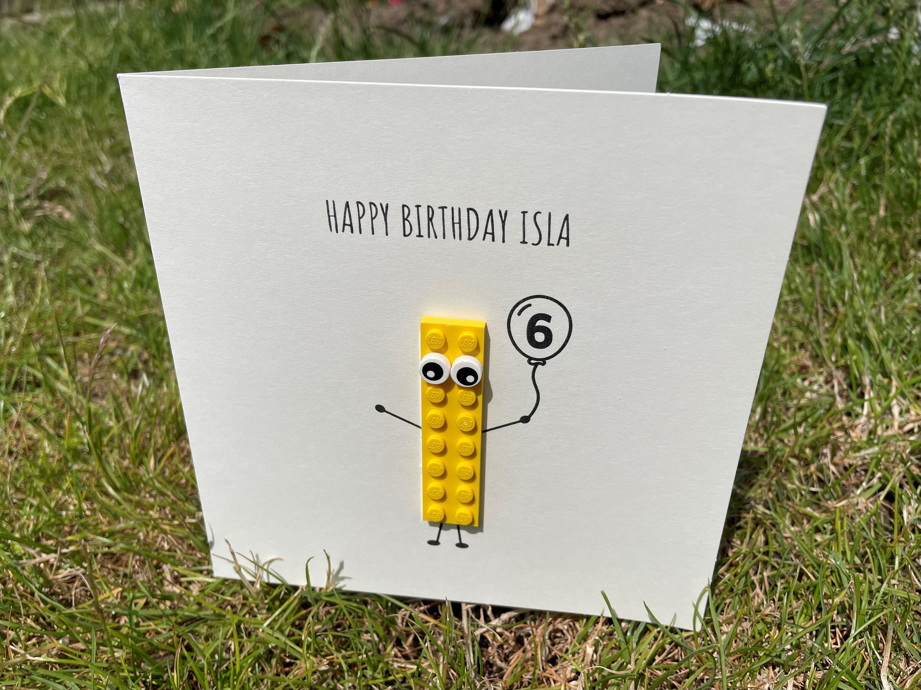 Personalised Birthday Card Featuring Genuine LEGO Pieces, LEGO Card ...