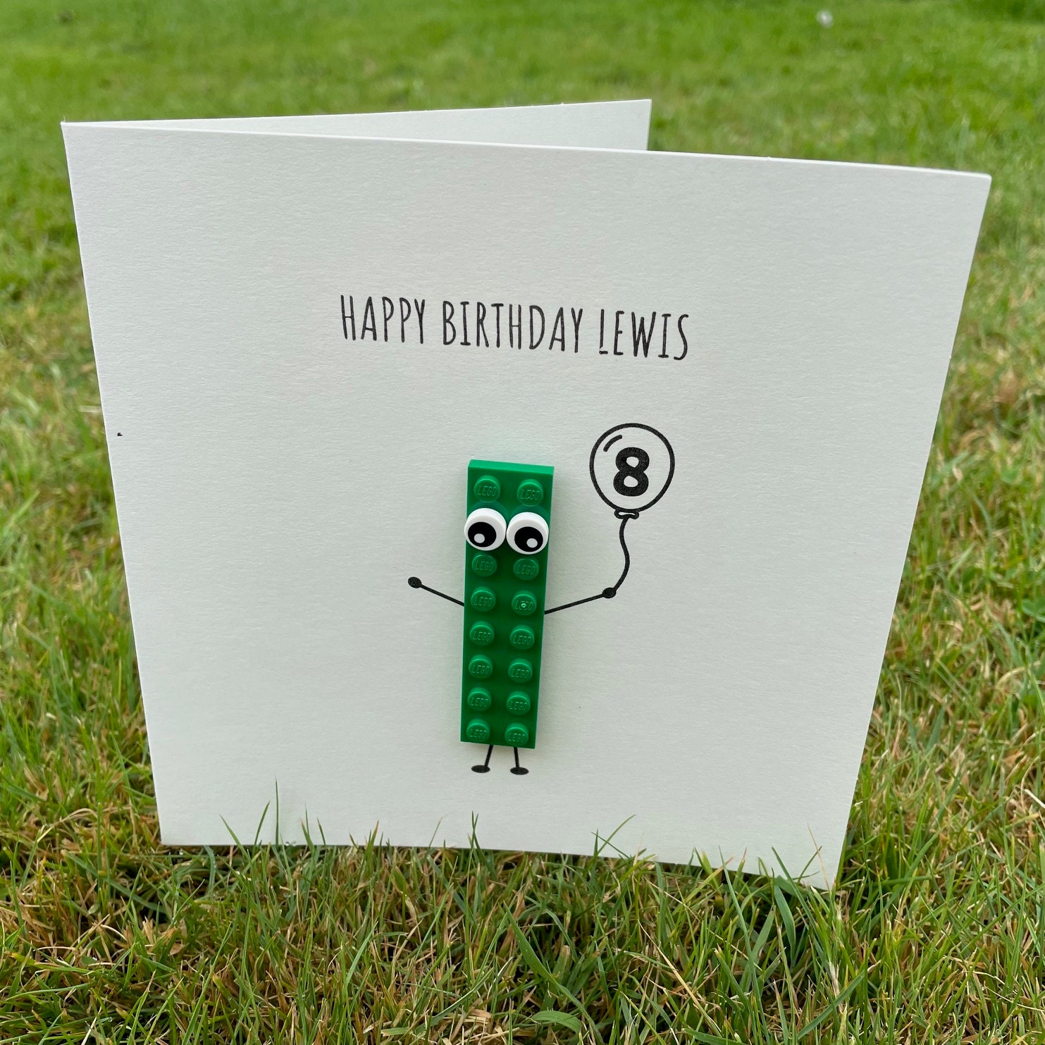 Personalised Birthday Card Featuring Genuine LEGO Pieces, LEGO Card ...