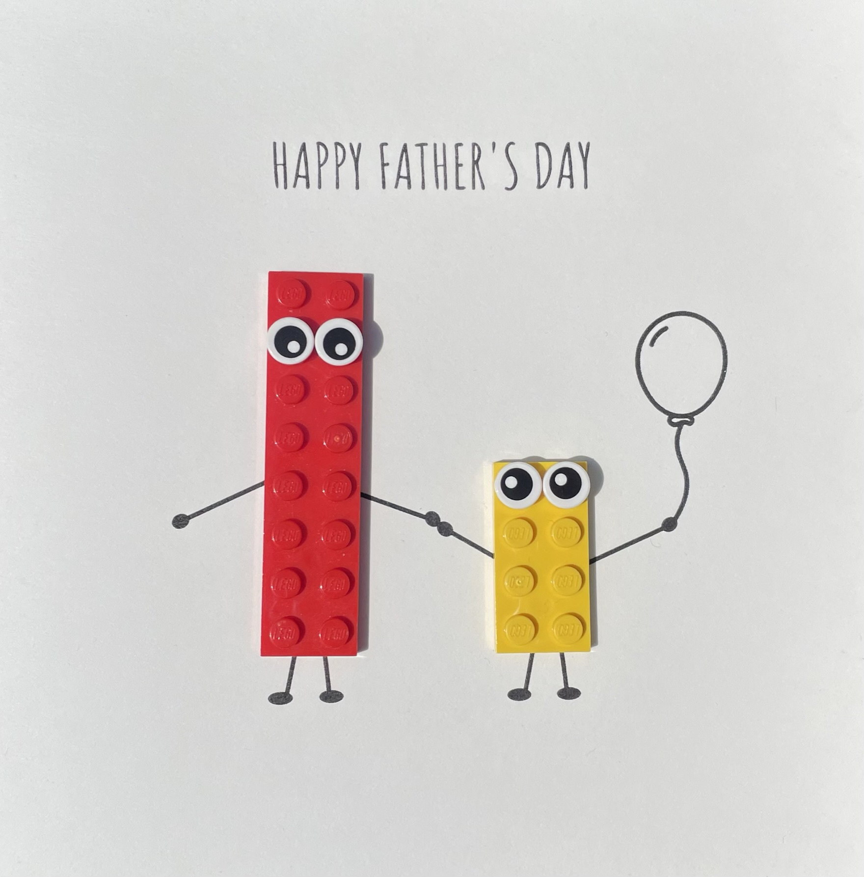 Father's Day Card Featuring Genuine LEGO Pieces, LEGO Card, Fathers Day ...