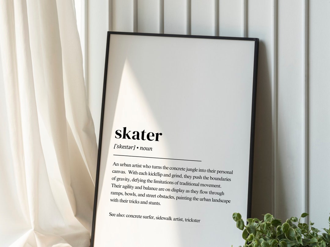 Skater Definition Digital Poster | Skateboard Poster, Skateboard Home ...