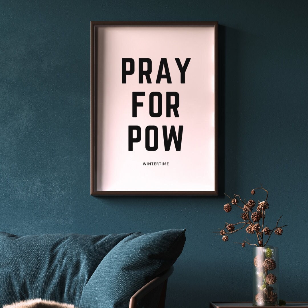 Powder Poster | Pray for Pow | Digital Print | Snow Quote | Snowboard ...