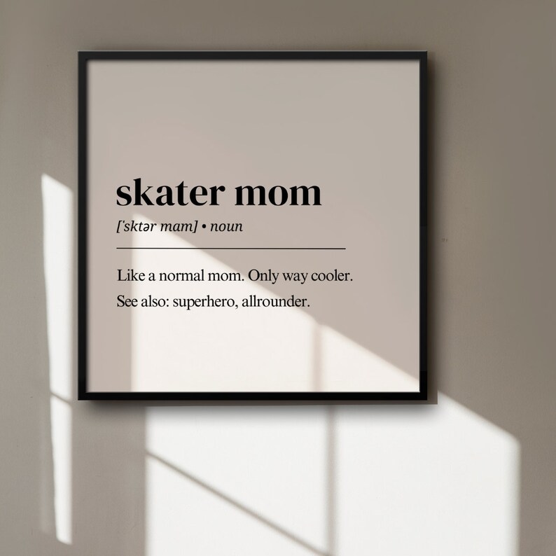 Skater Mom Definition Digital Download, Skateboarding Digital Print ...