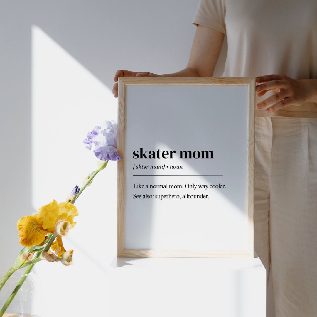Skater Mom Definition Digital Download, Skateboarding Digital Print ...