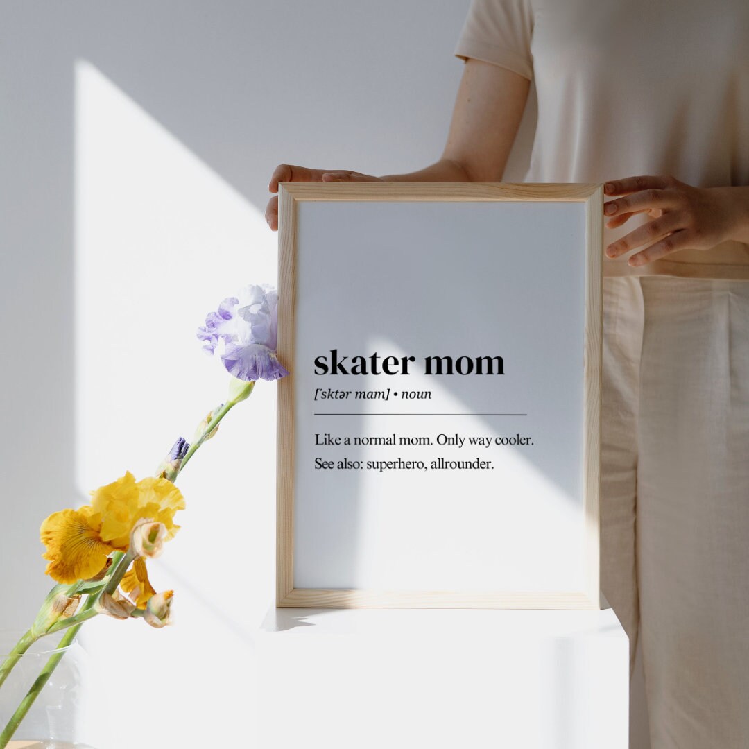 Skater Mom Definition Digital Download, Skateboarding Digital Print ...