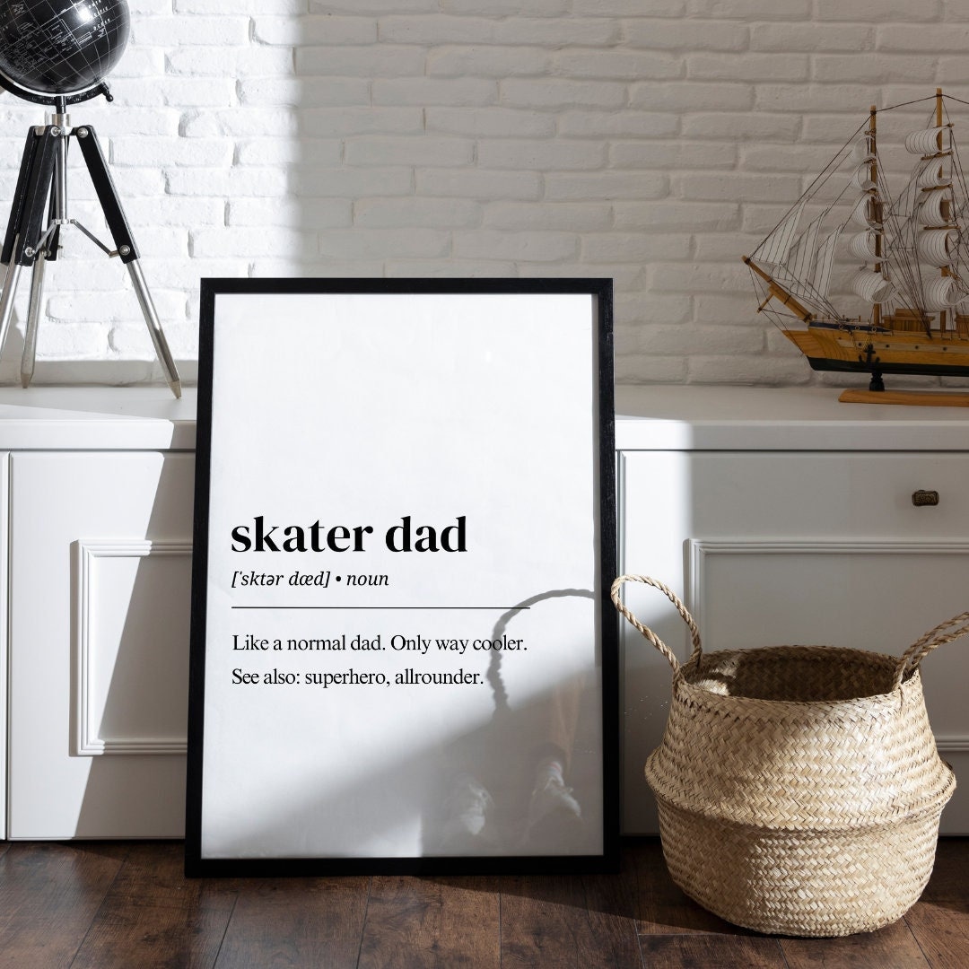 Skater Dad Definition Digital Download, Skateboarding Digital Print ...