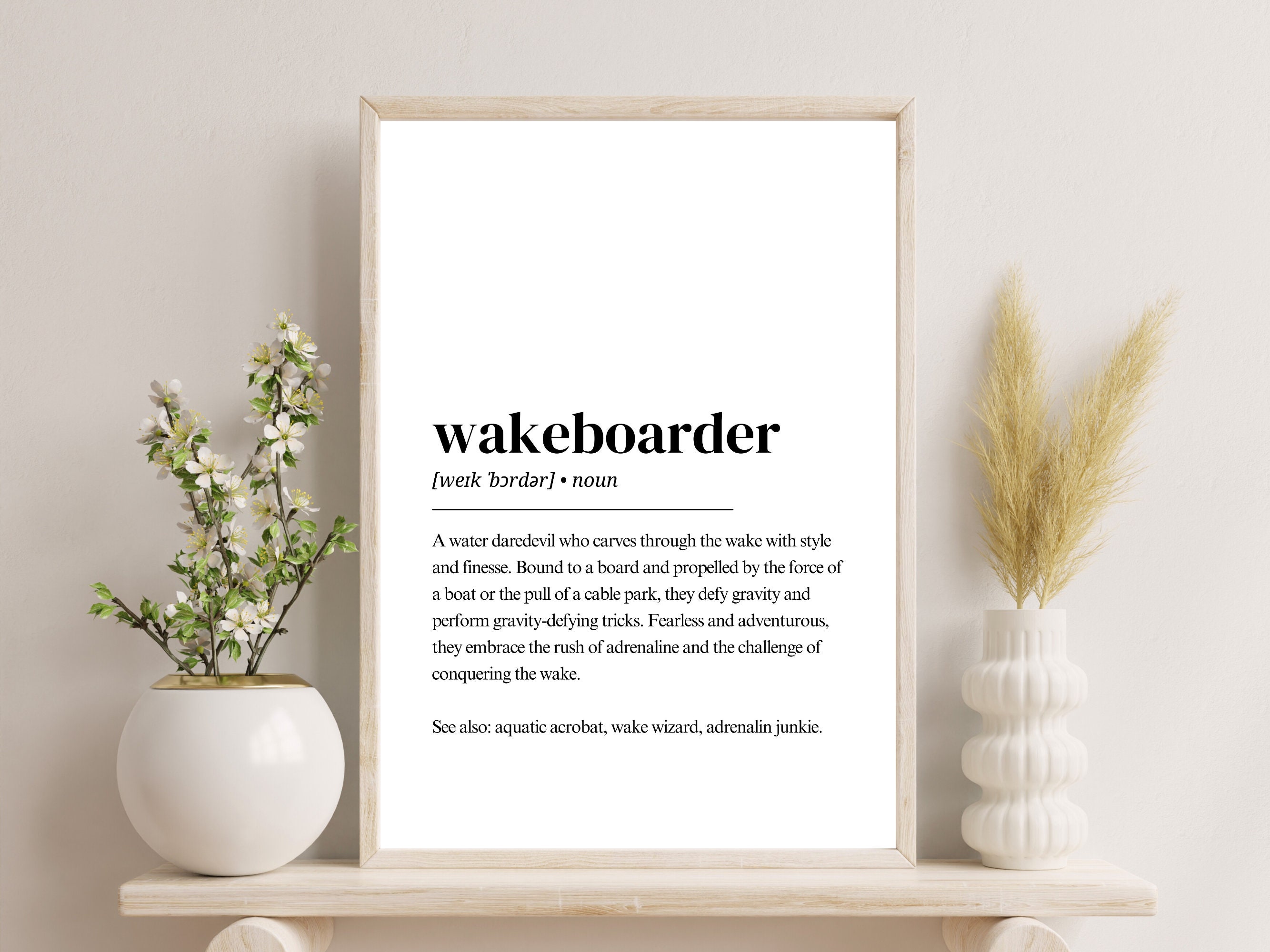 Wakeboarder Definition | Wakeboard Digital Print | Wakeboard Poster ...