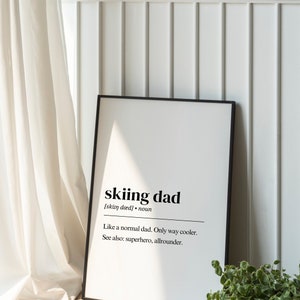 Skiing Dad Definition Digital Download, Ski Digital Print, Skier Gift ...