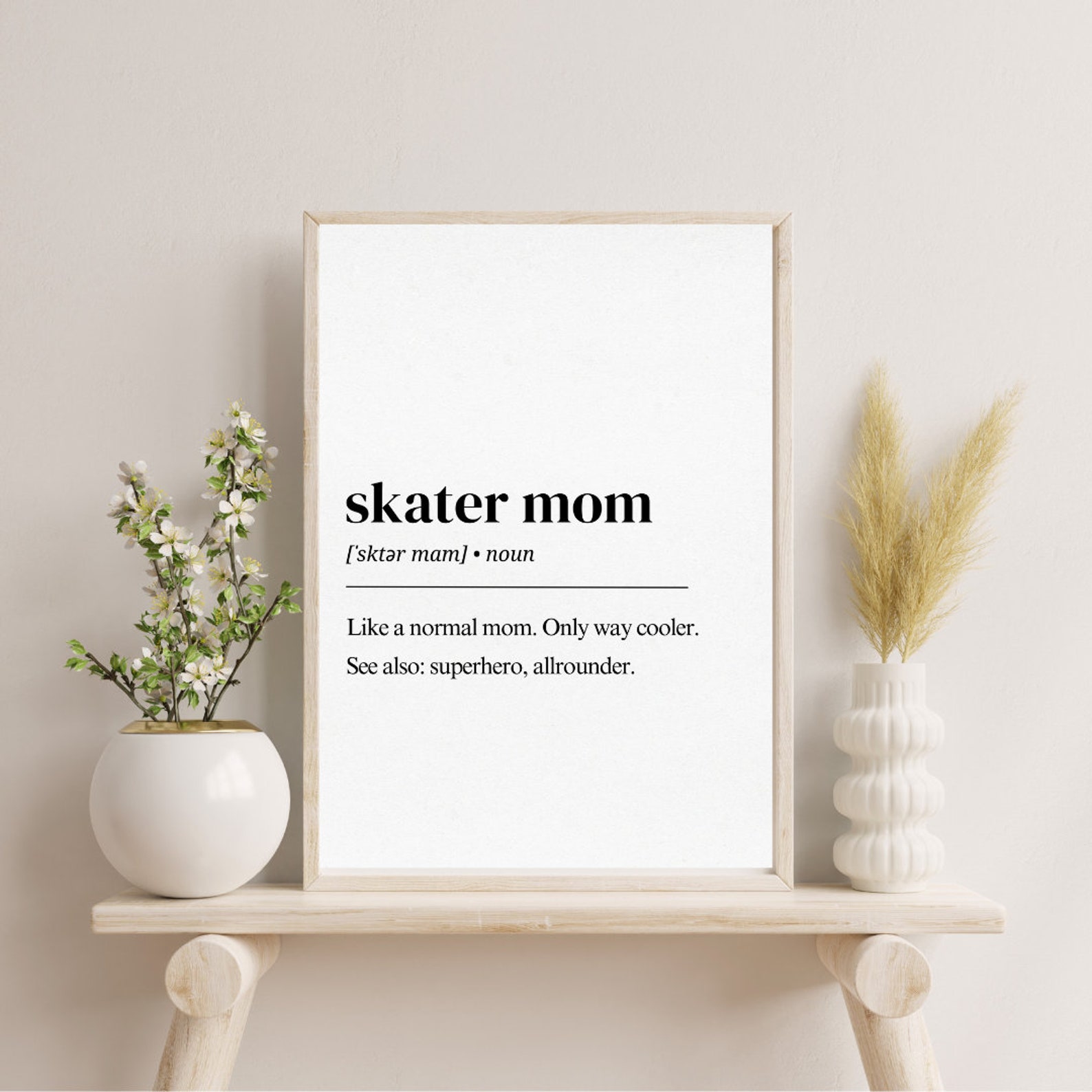 Skater Mom Definition Digital Download, Skateboarding Digital Print ...