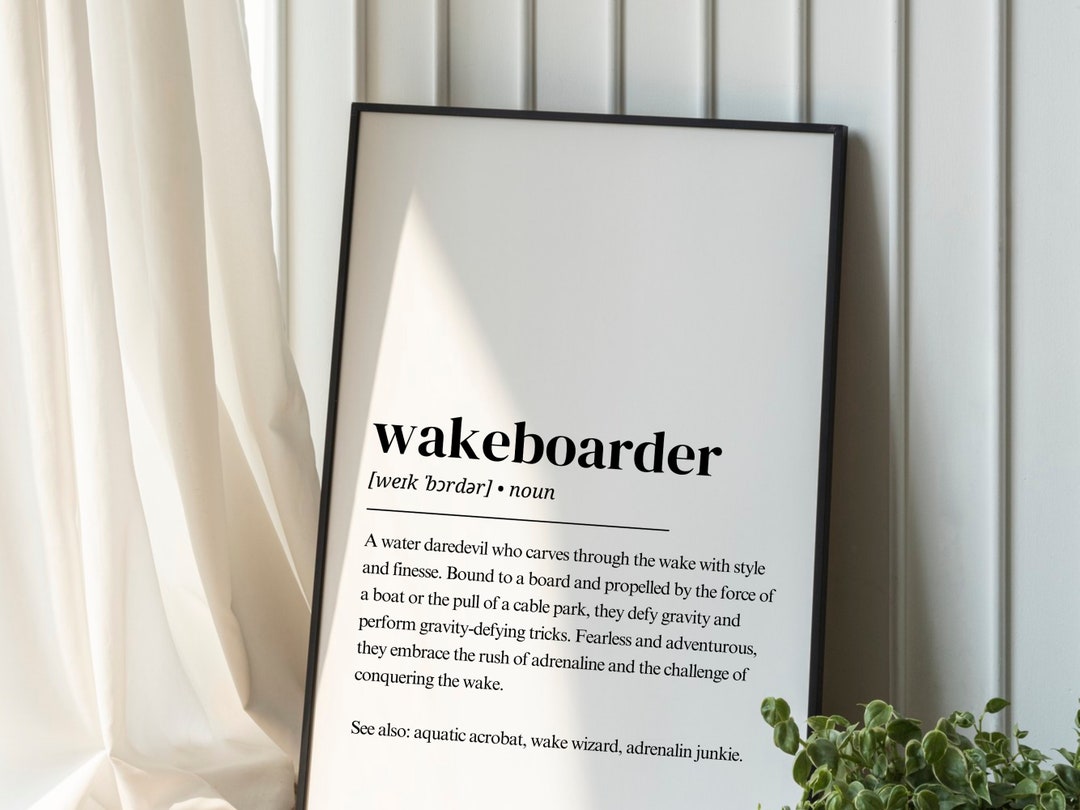 Wakeboarder Definition | Wakeboard Digital Print | Wakeboard Poster ...