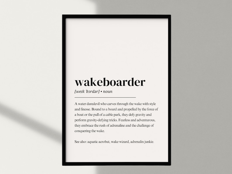 Wakeboarder Definition | Wakeboard Digital Print | Wakeboard Poster ...