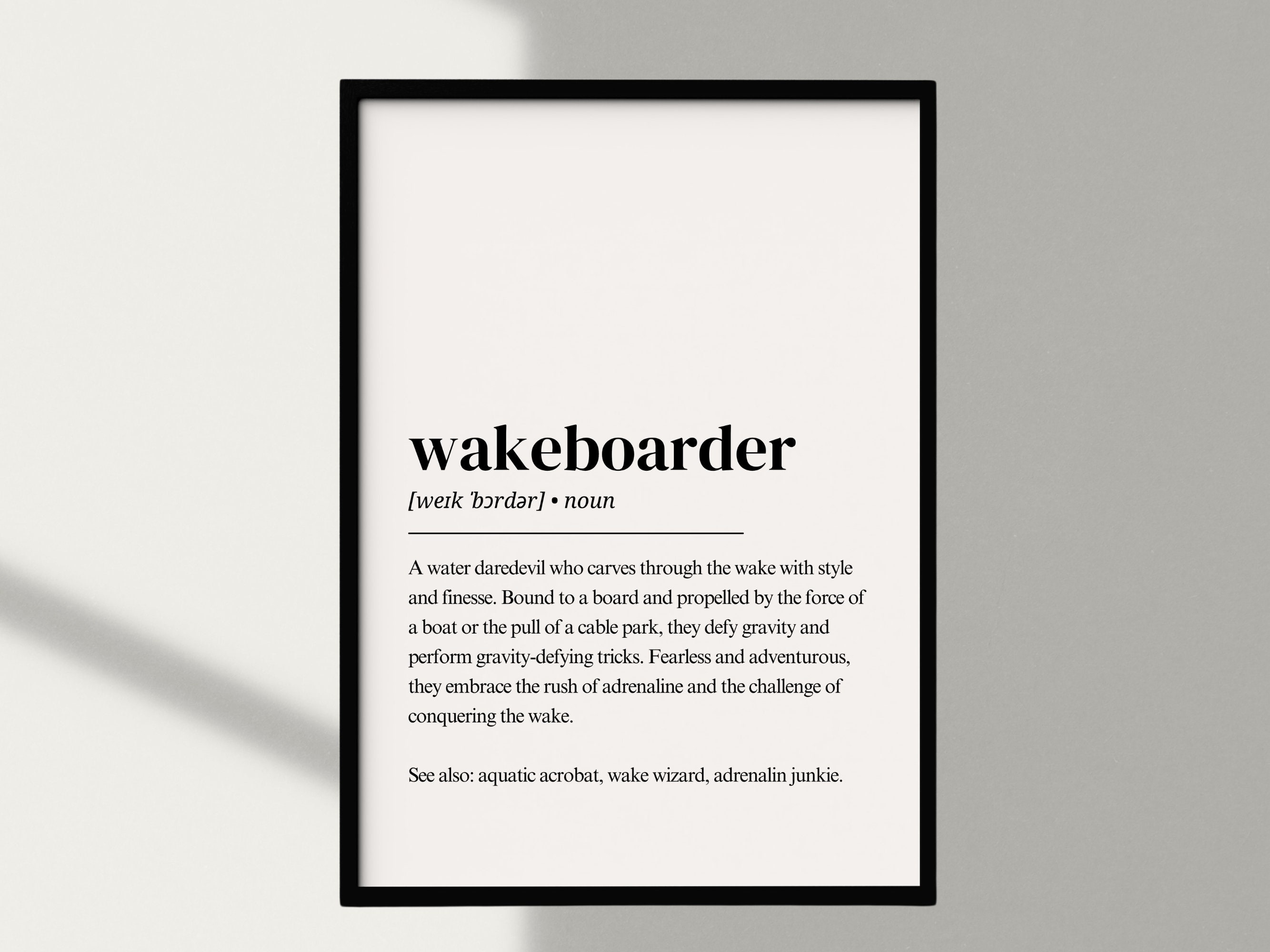 Wakeboarder Definition | Wakeboard Digital Print | Wakeboard Poster ...