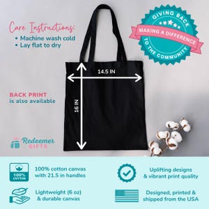 Floral Christian Tote Bag, Religious Canvas Tote, Bible Study Gift ...