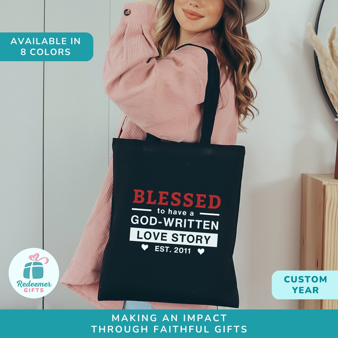 Custom Christian Tote Bag, Custom Canvas Tote, Bible Study Gift ...
