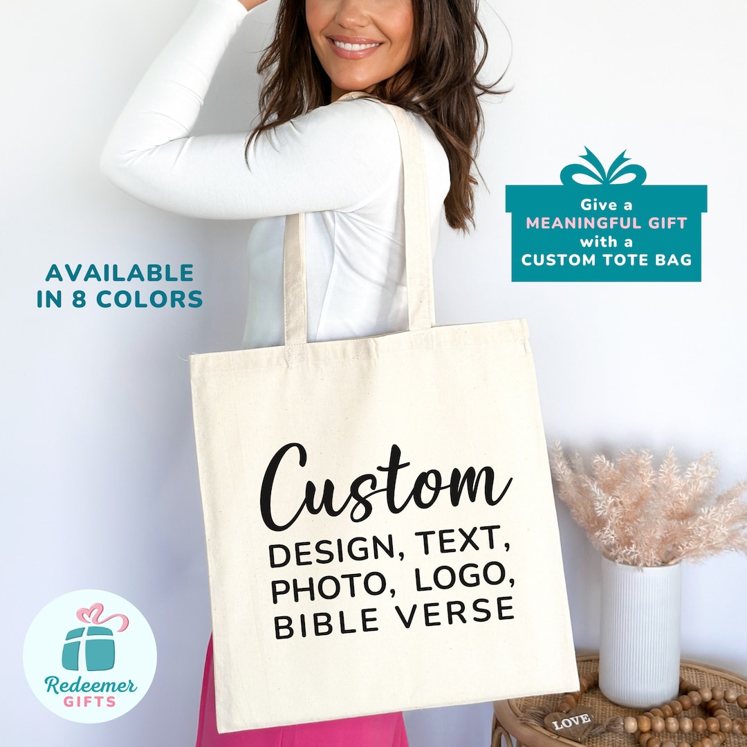 Custom Canvas Tote Personalized Work Bag Women Name Tote Bag Monogram ...