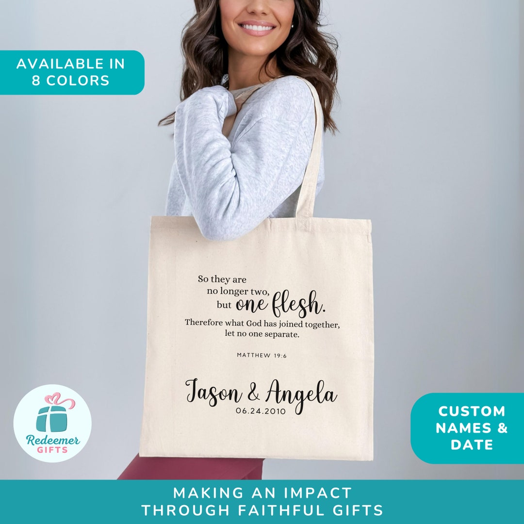 Custom Christian Tote Bag, Custom Canvas Tote, Bible Study Gift ...