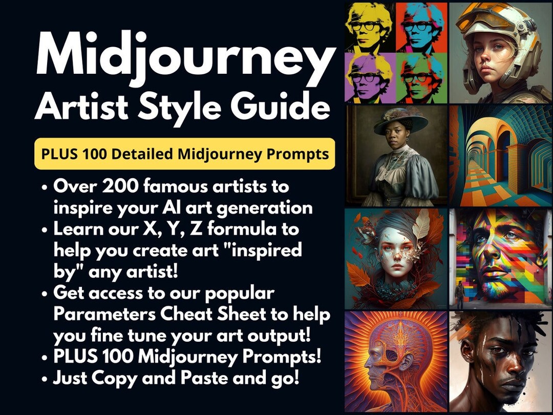 Midjourney Artist Style Guide: 200 Artists & Techniques for - Etsy Portugal