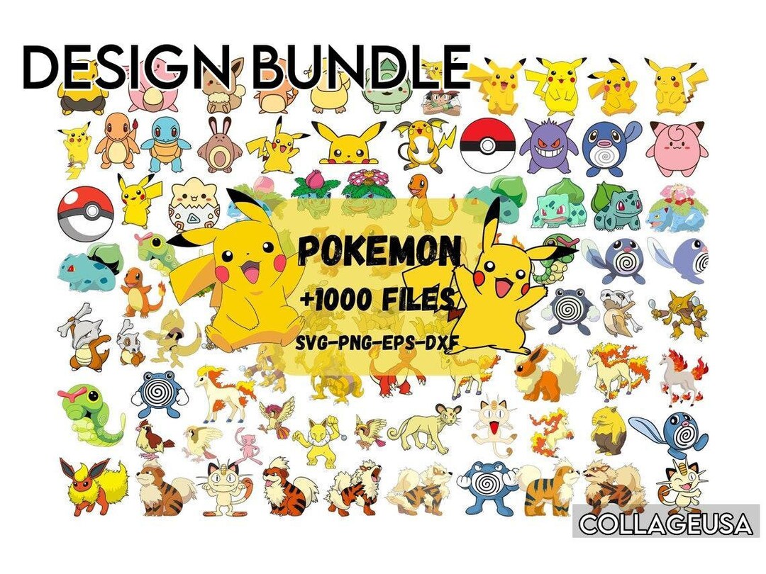 Pokemon Clipart Pokemon Svg Bundle Svg for Silhouette - Etsy Australia