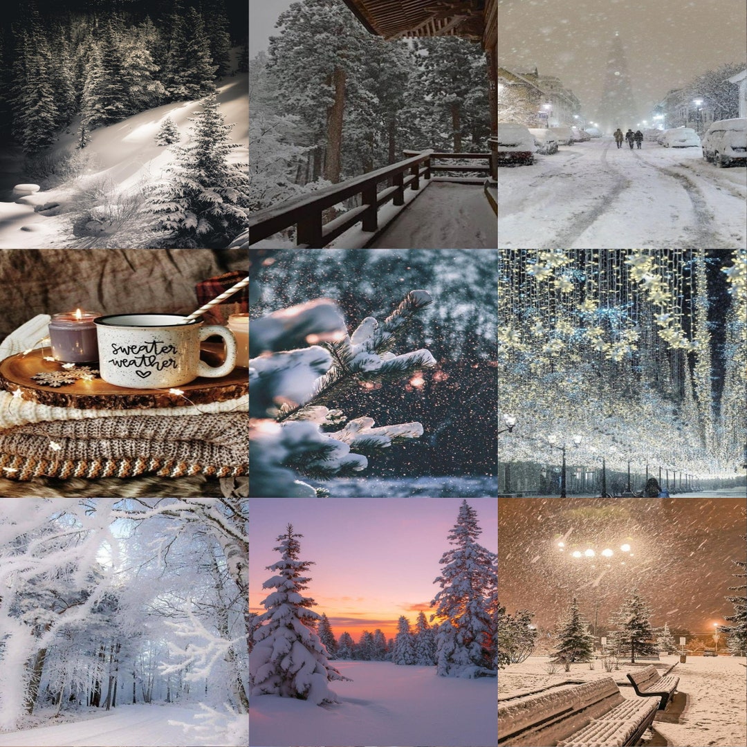 Winter Vibes Aesthetic Wall Collage Kit 175 PCS Aesthetic - Etsy