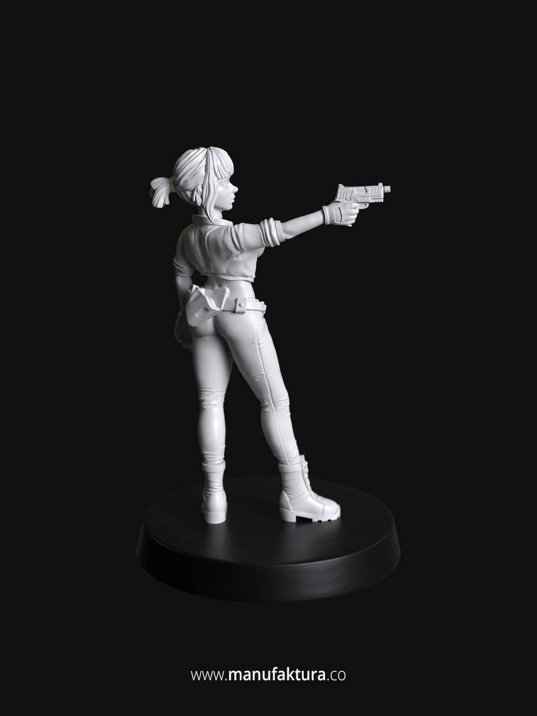 Pop Series 01e - Sexy Cyberpunk Cyborg Police Officer Detective Aiming ...