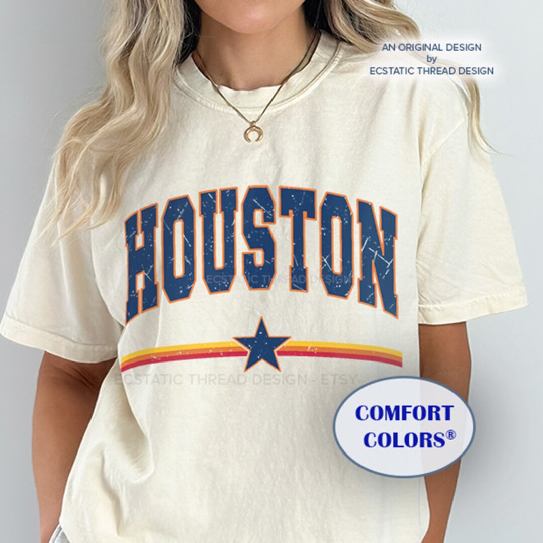 Vintage Houston Baseball Shirt, Retro Houston Baseball, Comfort Colors ...